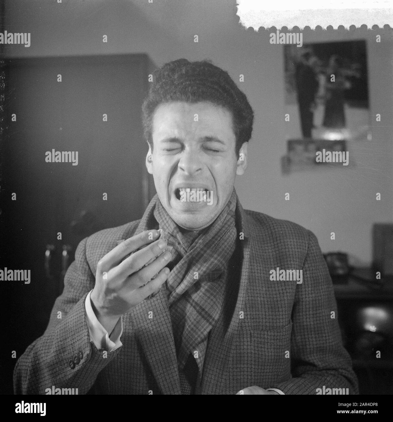 Male sneezing Black and White Stock Photos & Images - Alamy