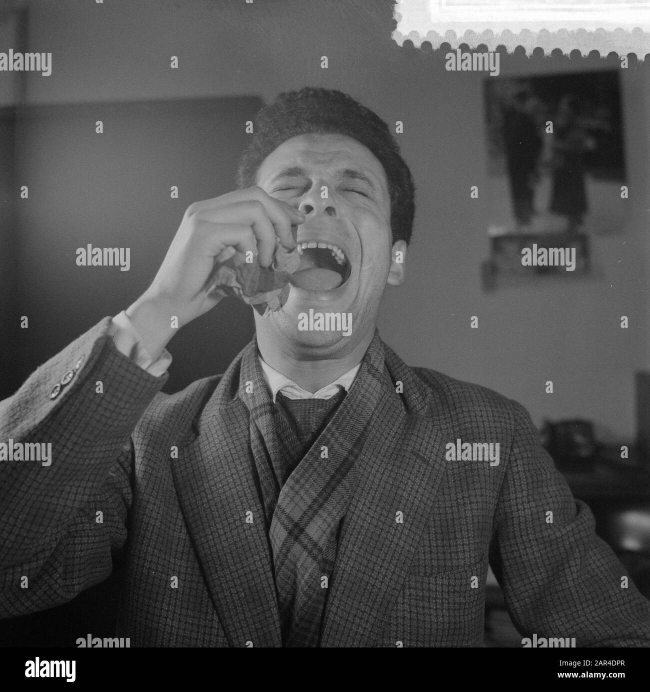 Male sneezing Black and White Stock Photos & Images - Alamy