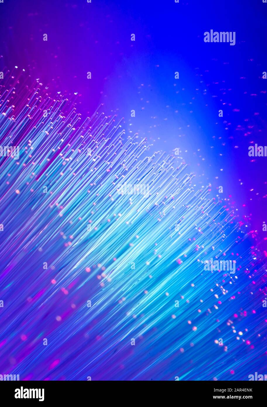 Fiber optics cable with lights abstract background Stock Photo - Alamy