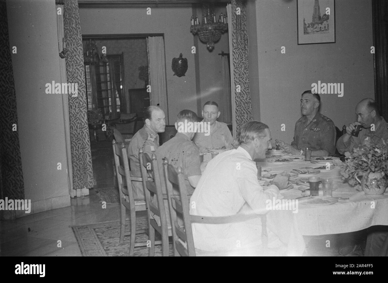 Visit of the English General M. Stopford Dinner at the Army Commander ...