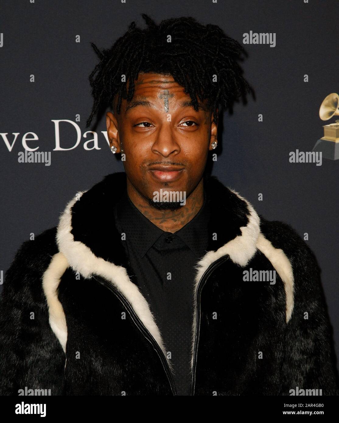 BEVERLY HILLS, CALIFORNIA - JANUARY 25: 21 Savage attends the Pre ...