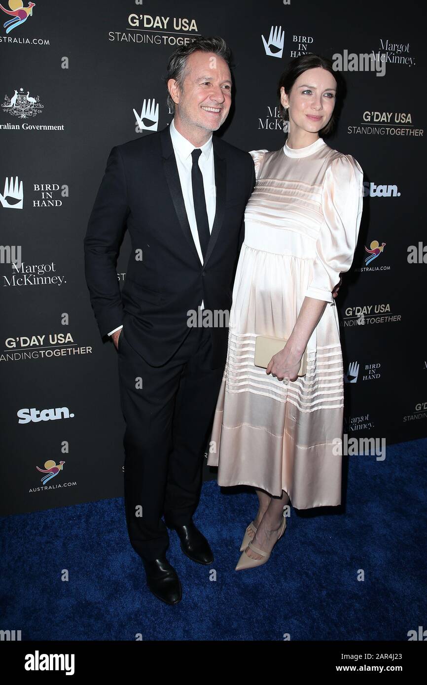 Caitriona Balfe, James Houston attend the G'Day USA 2020 held at the ...