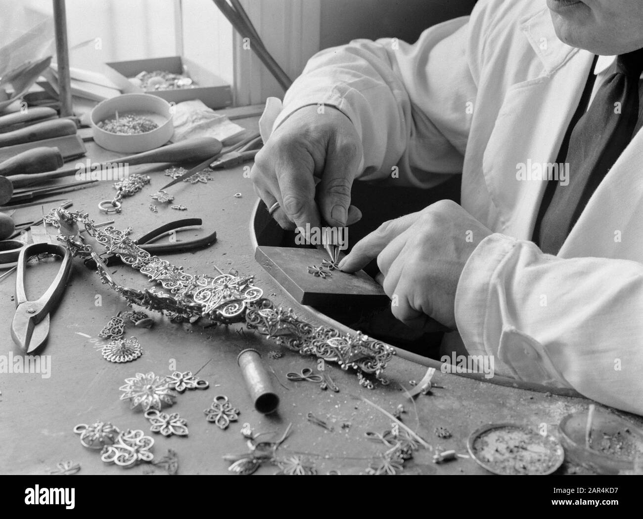 Iceland A goldsmith at work Date: 1934 Location: Iceland Keywords ...