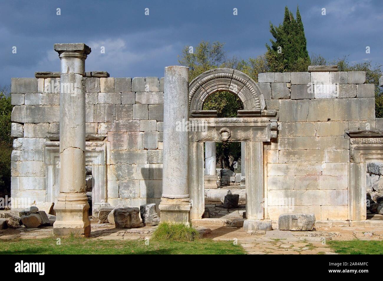 bar'am ancient synagogue in Israel Stock Photo - Alamy