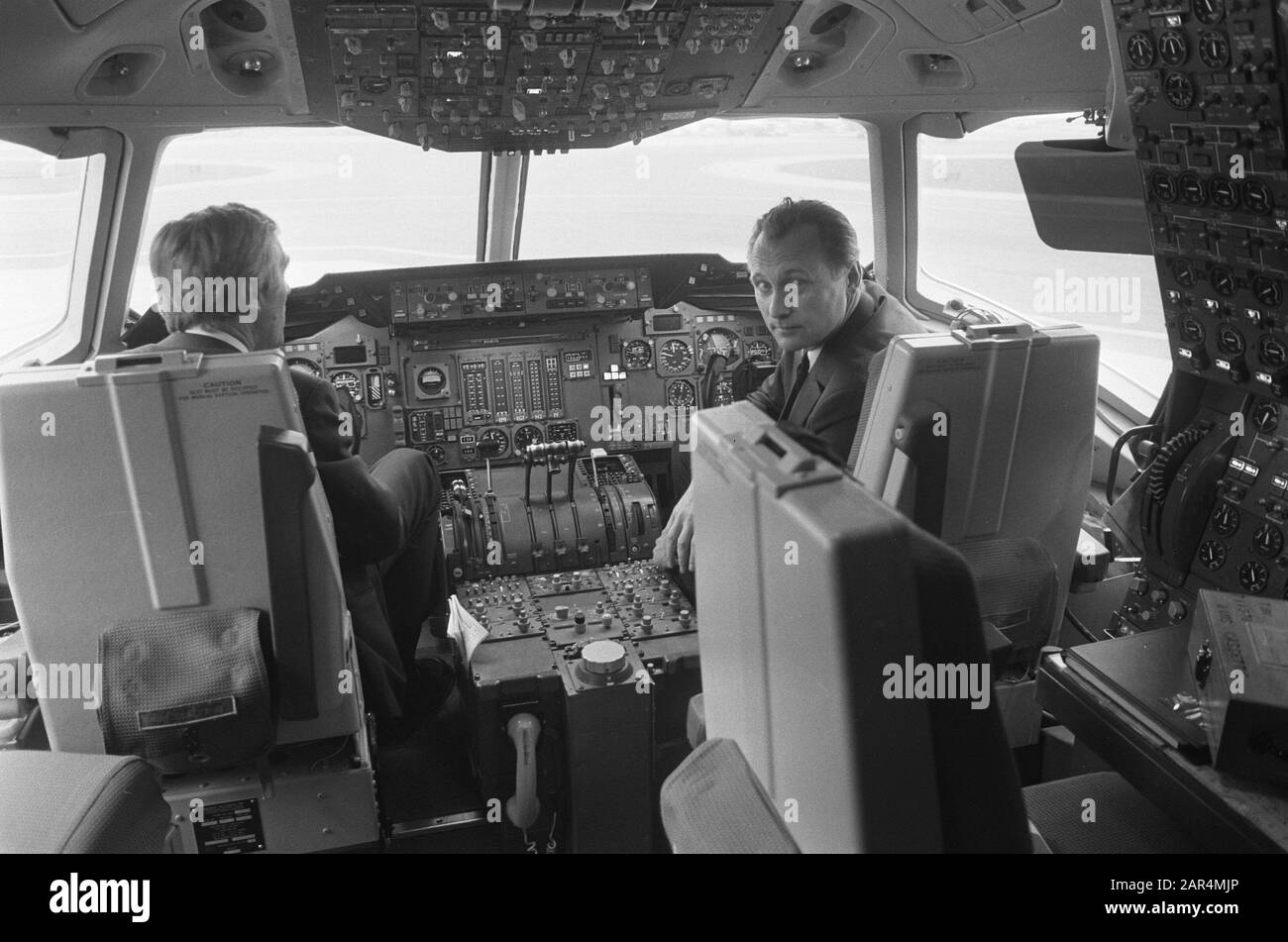 First DC 10 for KLM lands at Schiphol Airport, cockpit and interior ...
