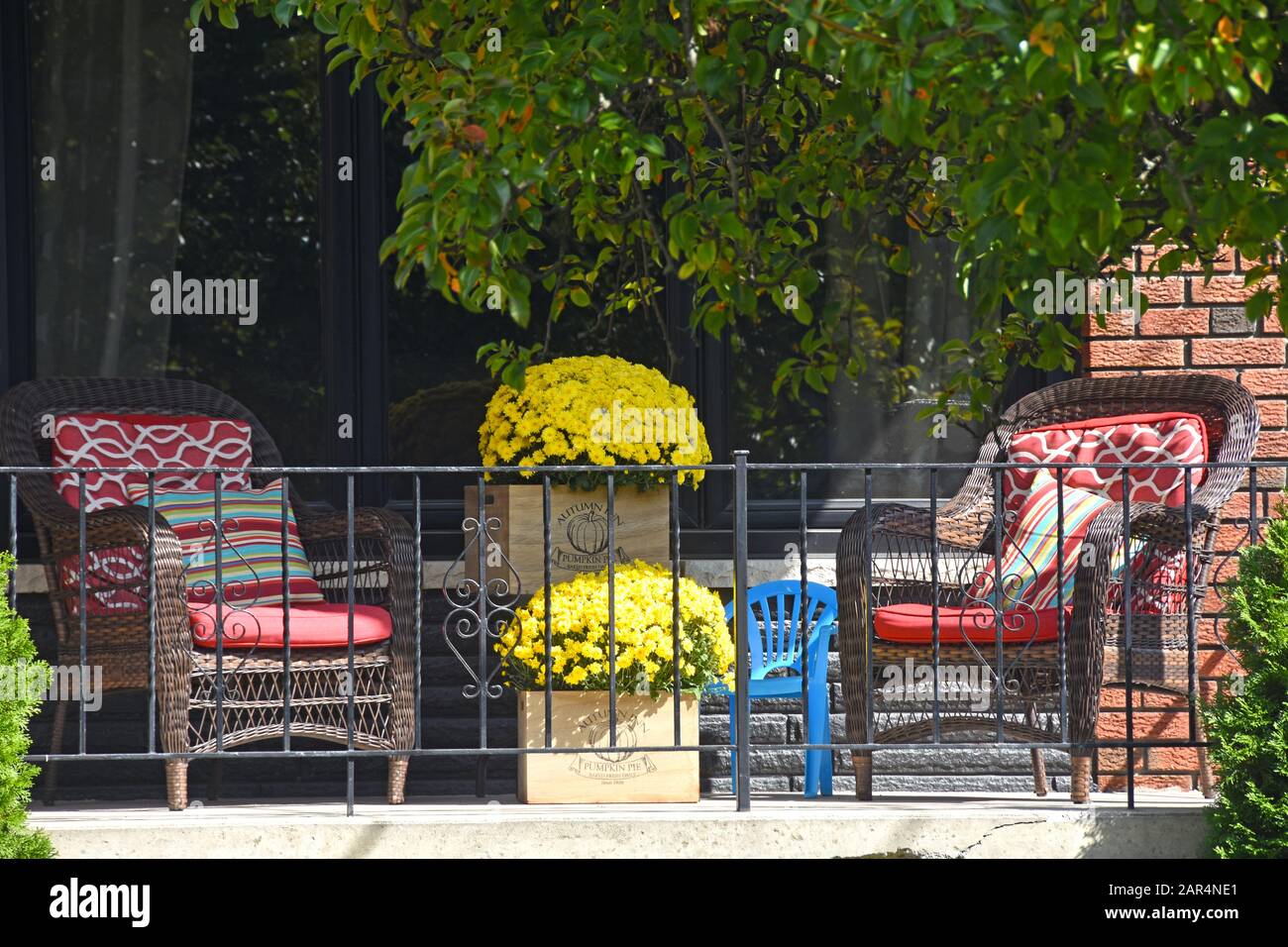 veranda with a nice sitting corner in Toronto, Canada Stock Photo - Alamy