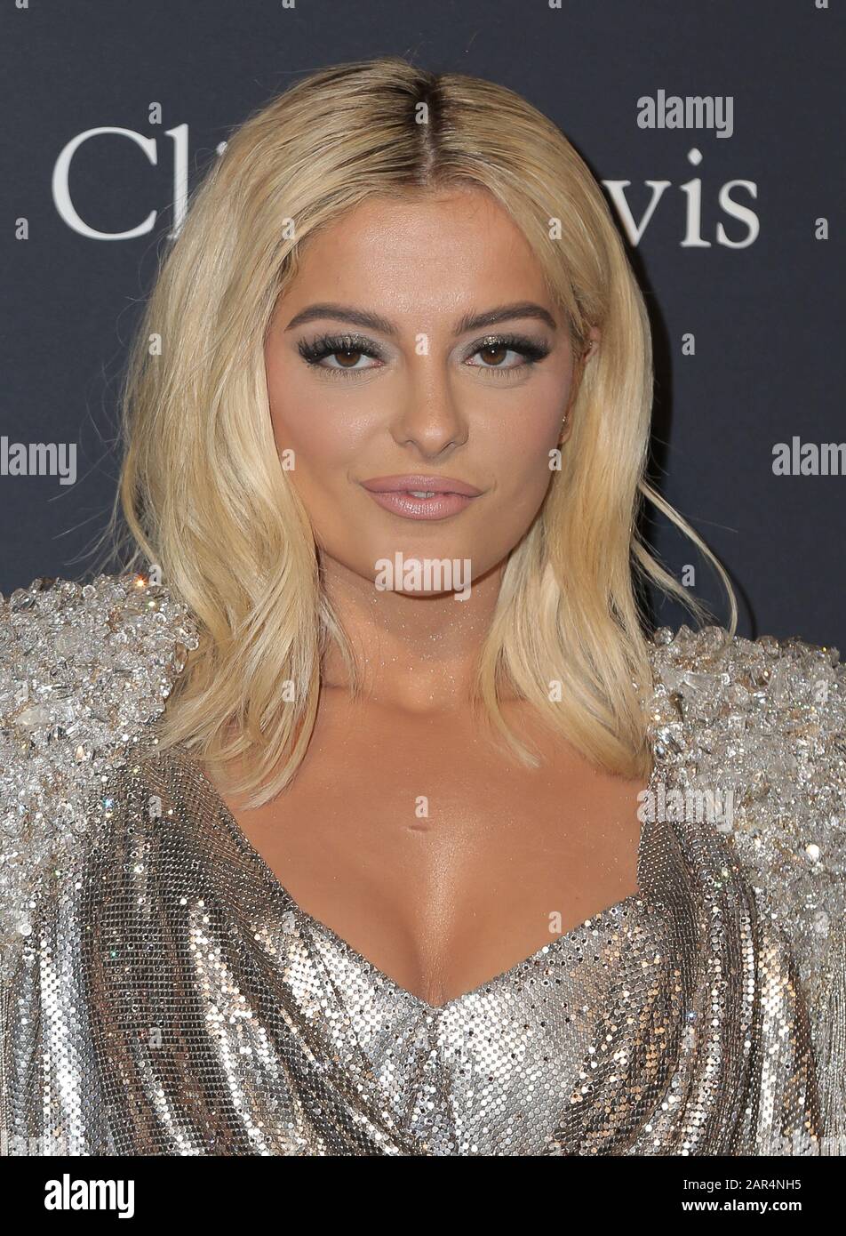 Bebe Rexha walking the red carpet at the Clive Davis' 2020 Pre-Grammy ...