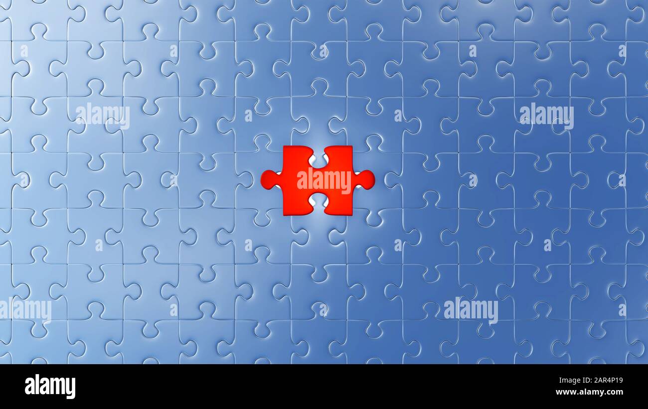 Puzzle with missing middle piece hi-res stock photography and images ...