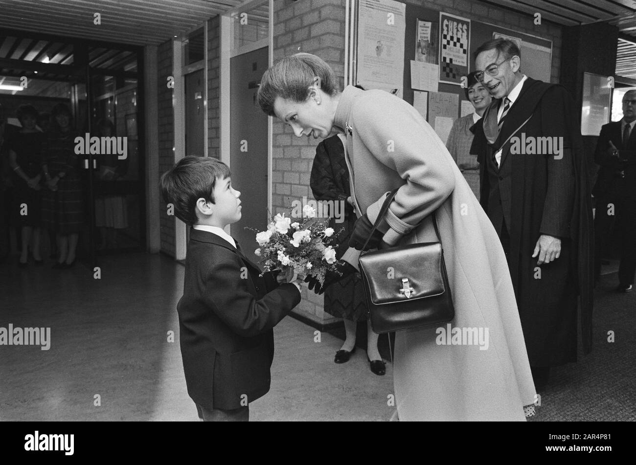English Princess Anne visits British school in Voorschoten. Princess ...