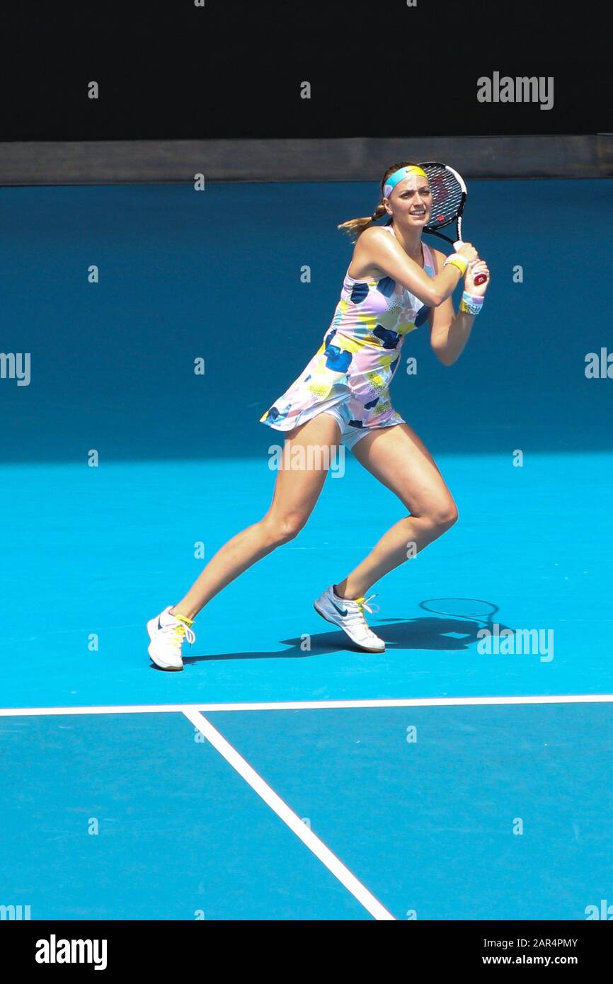 Melbourne Park, Victoria, Australia. 26th Jan, 2020. Day Seven, Petra ...