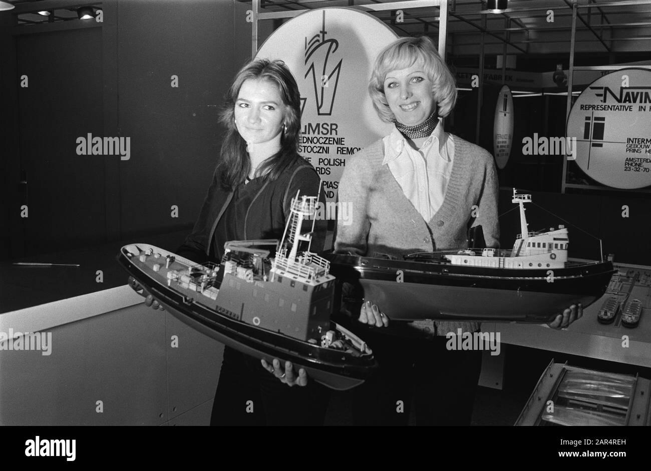 Europort78 maritime exhibition in RAI; Polish girl with model ship Date ...