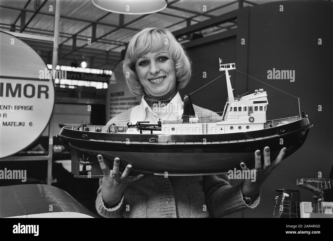 Europort78 maritime exhibition in RAI; Polish girl with model ship Date ...