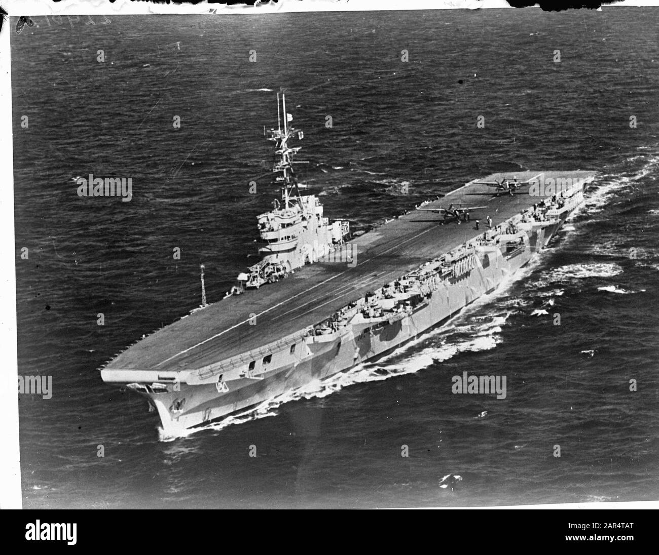 The British aircraft carrier HMS 'Venerable', the later Hr. Ms. Dan ...