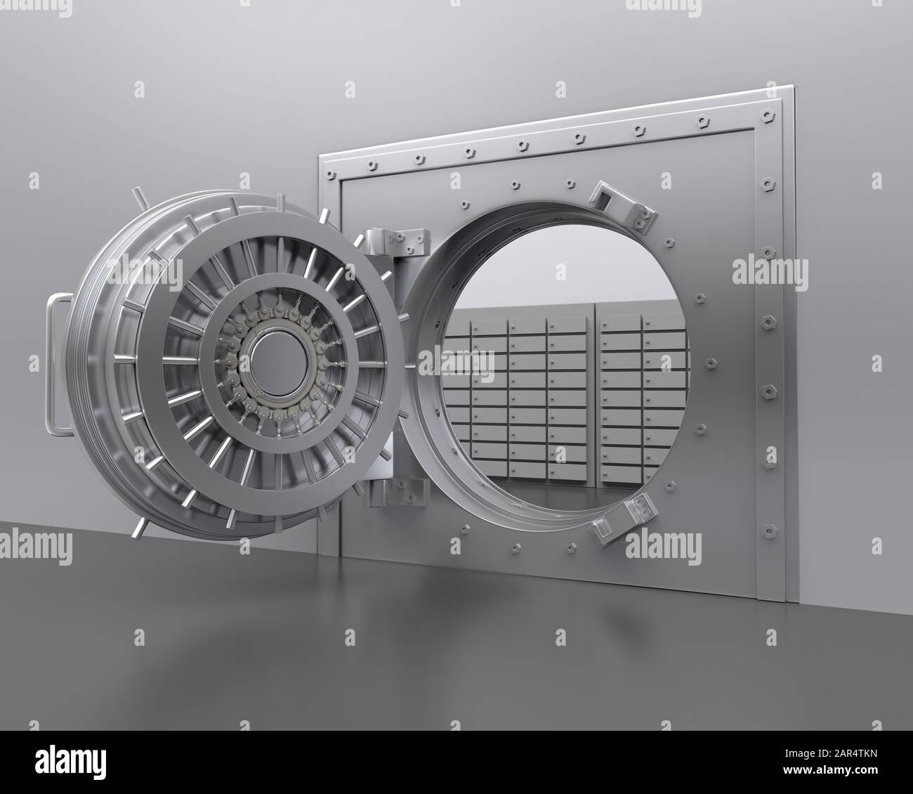 Bank Vault Door Illustration Stock Photo - Alamy
