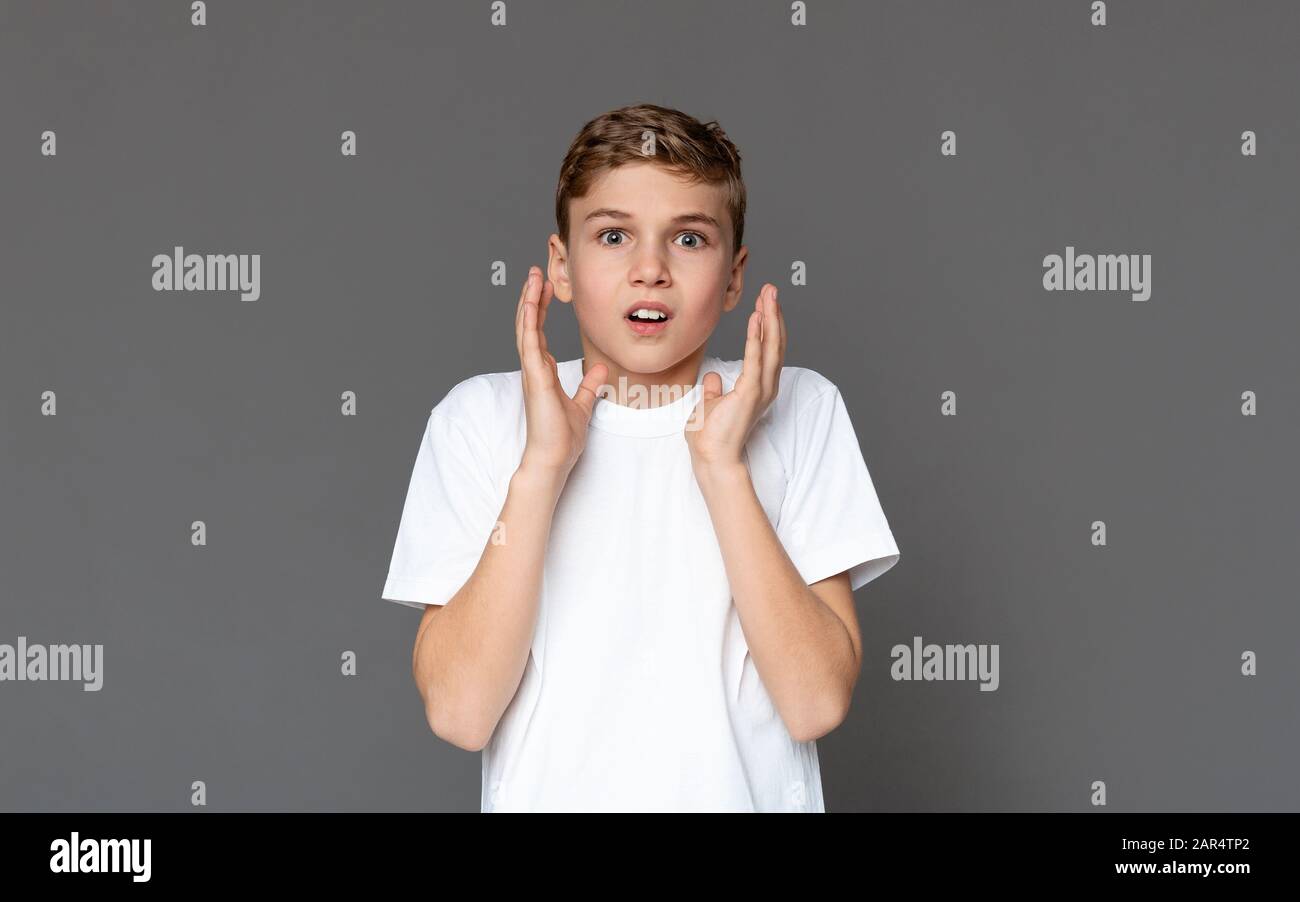 Boy amazed child hi-res stock photography and images - Alamy