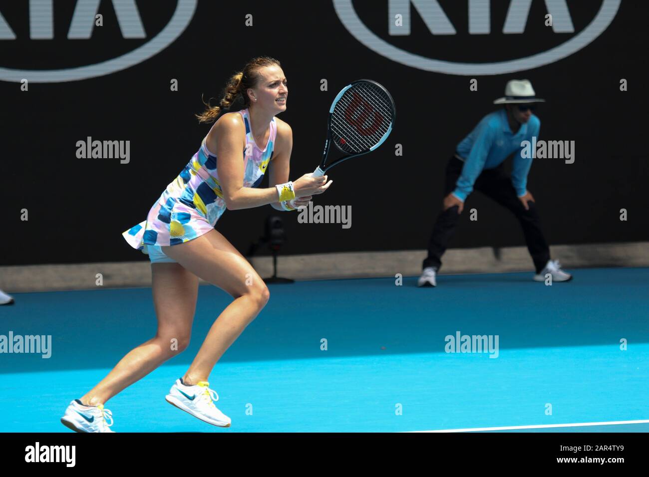 Melbourne Park, Victoria, Australia. 26th Jan, 2020. Day Seven, Petra ...