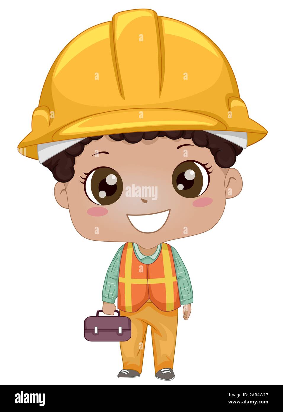 Yellow safety helmet cartoon illustration hi-res stock photography and ...