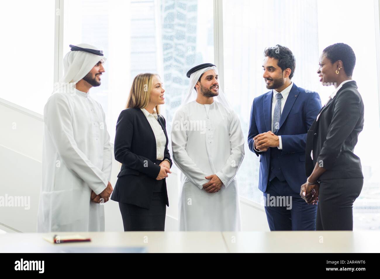 Multiracial group of business people having a meeting in a office ...