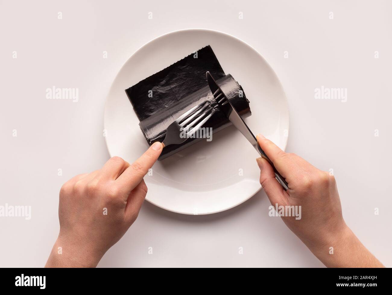 Man eating pet food from hi-res stock photography and images - Alamy