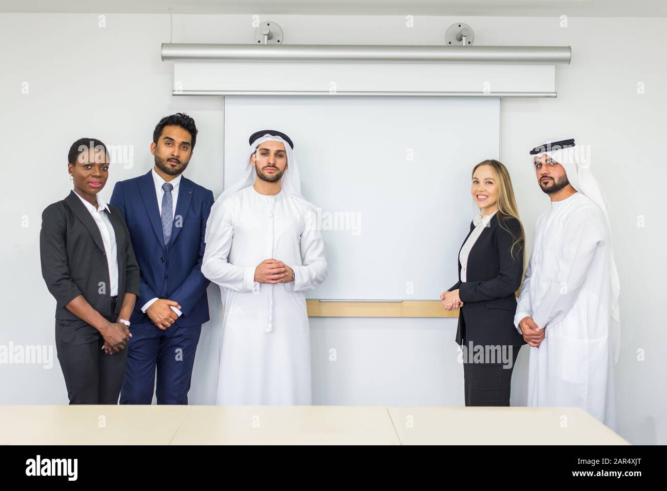 Multiracial group of business people having a meeting in a office ...