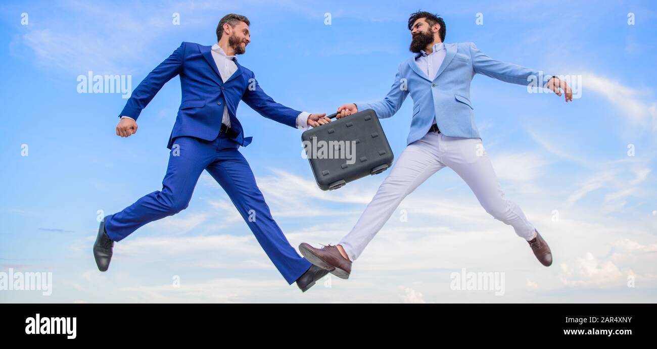 Case with raise your business. Successful transaction between ...
