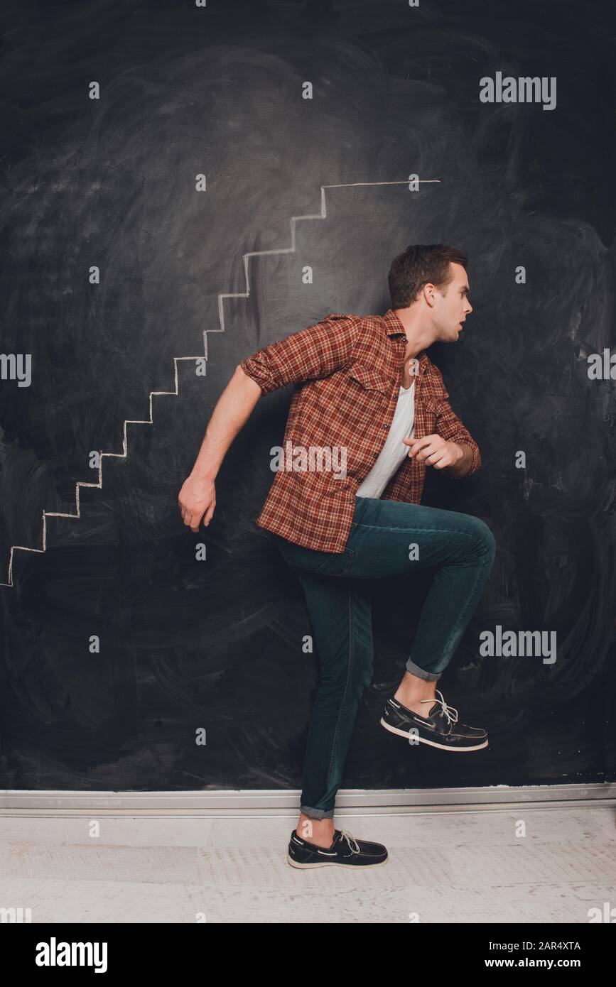 Hard to walk up stairs hi-res stock photography and images - Alamy