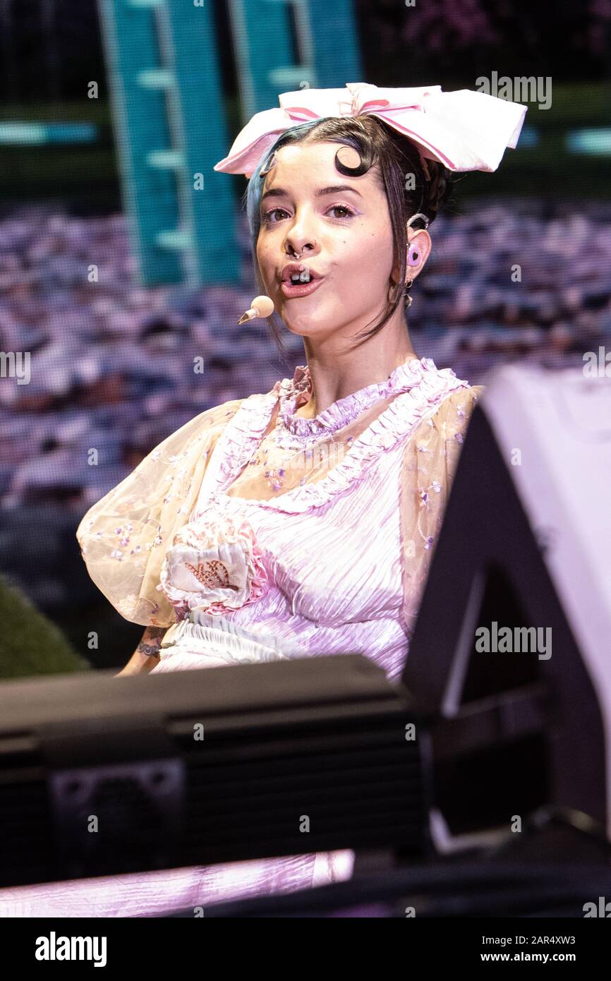 Milan Italy. 25 January 2020. The American pop singer-songwriter and ...