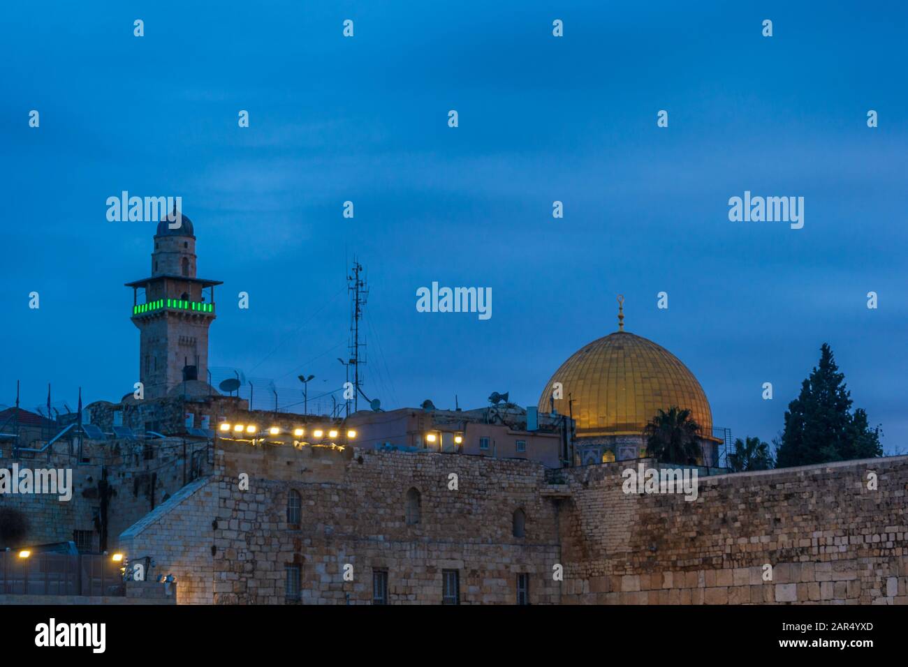 The Dome of the Rock in Jerusalem, Israel at dawn Stock Photo - Alamy