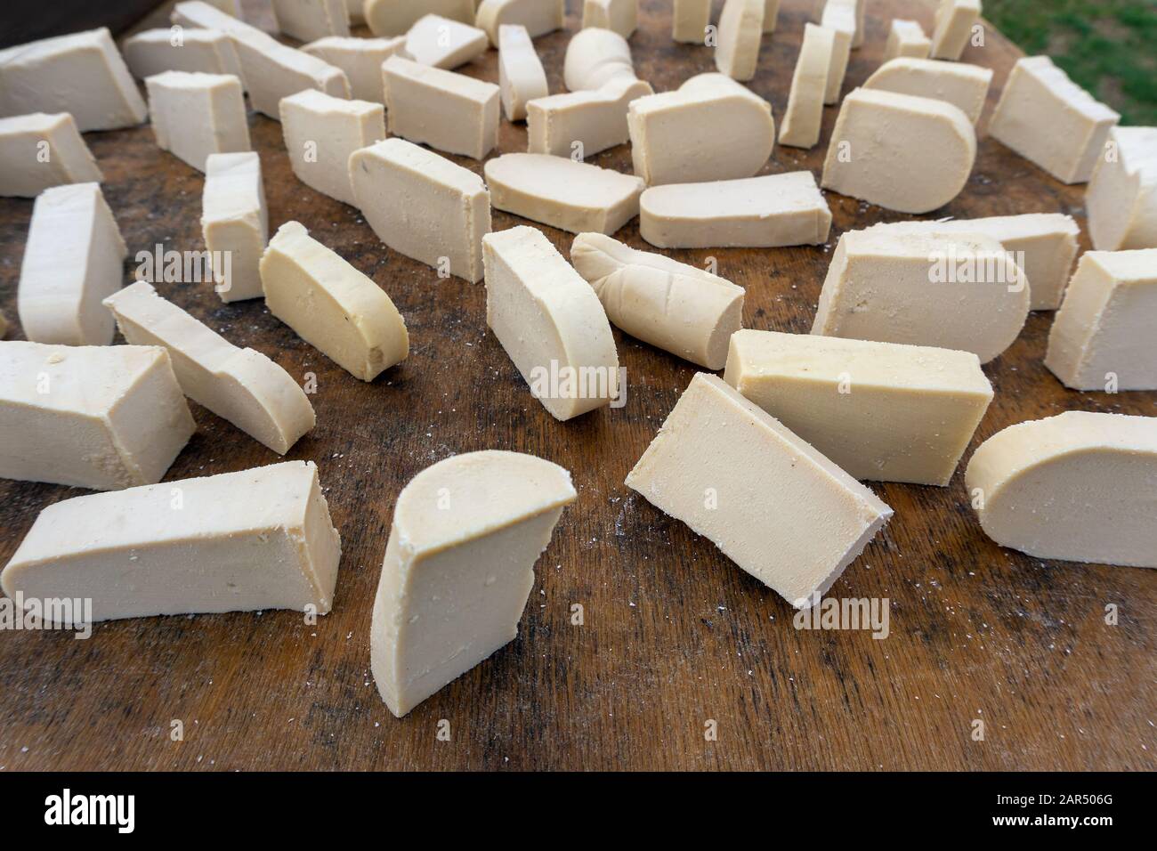 Mongolian gurt from sour milk drying Stock Photo - Alamy