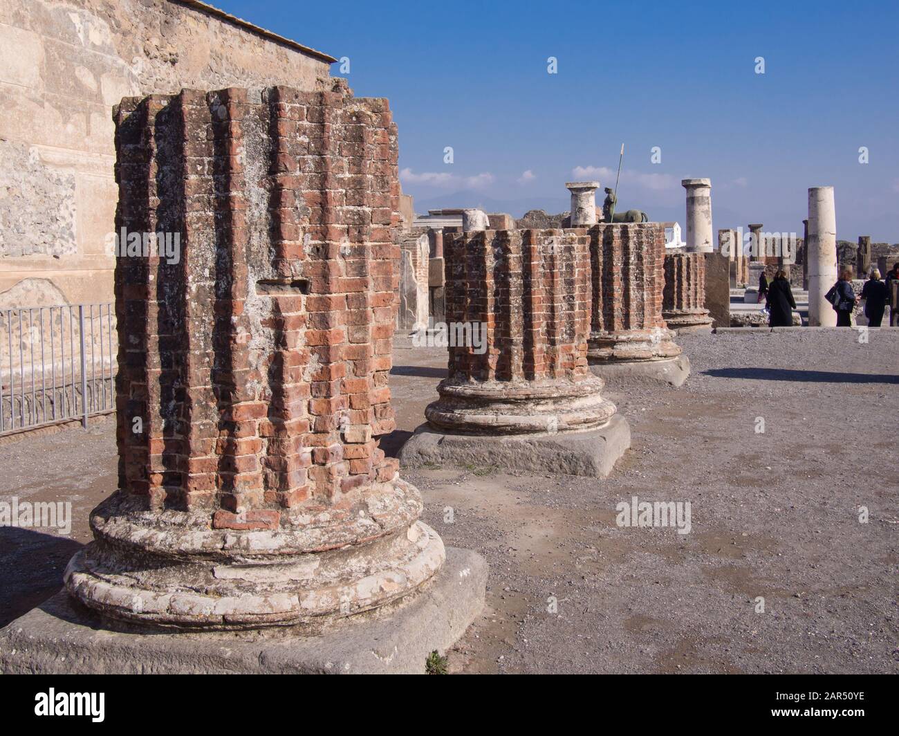 The ruins of the ancient city of Pompeii in Pompei, Italy. This ancient ...