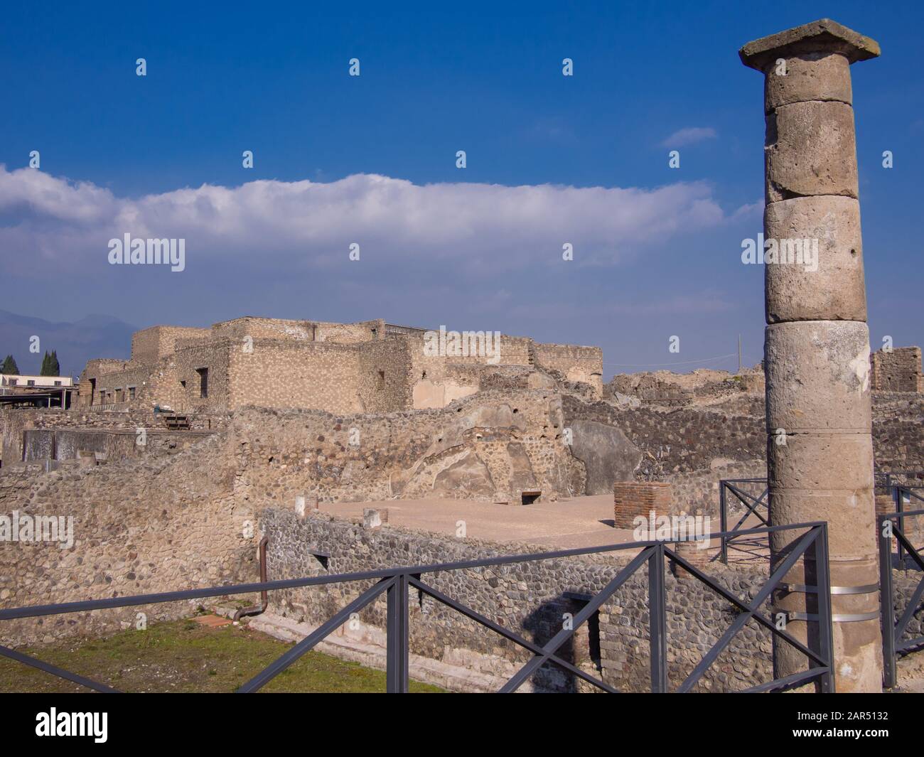 The ruins of the ancient city of Pompeii in Pompei, Italy. This ancient ...