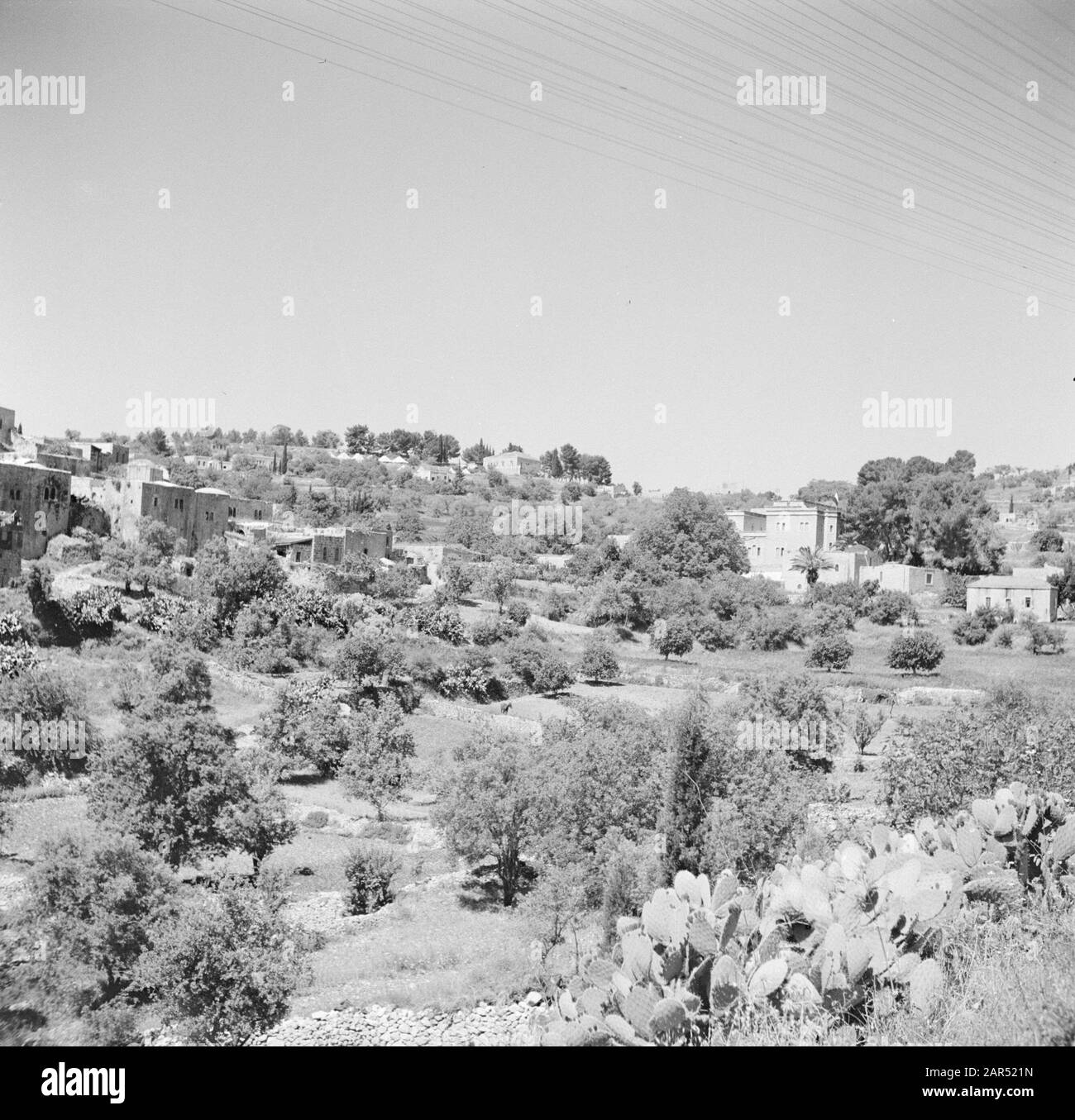 Israel 1948-1949: Abu Ghosh View of the hillside village of Abu Ghosh ...