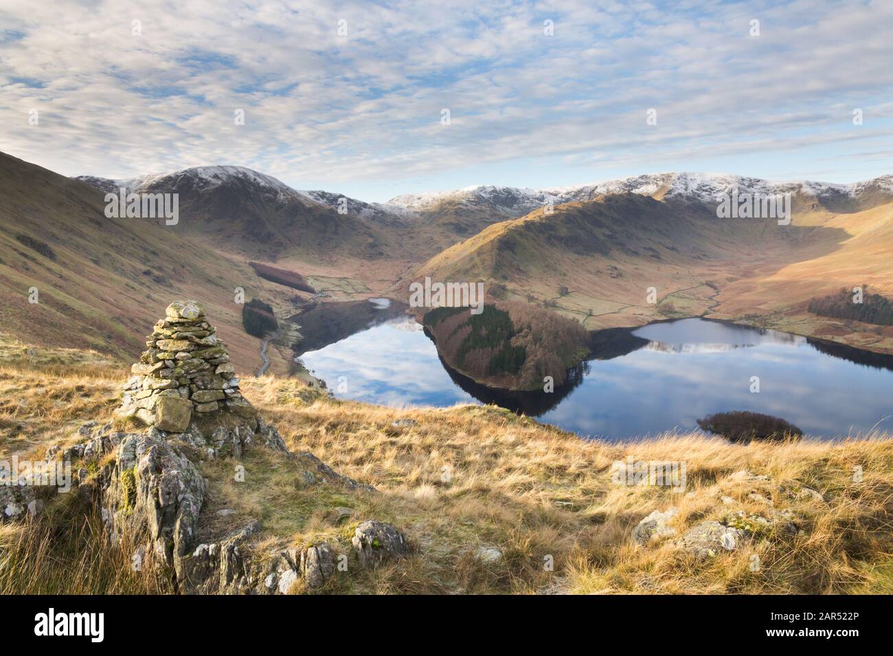 Haweswater reservoir in the English Lake District from the Old Corpse ...