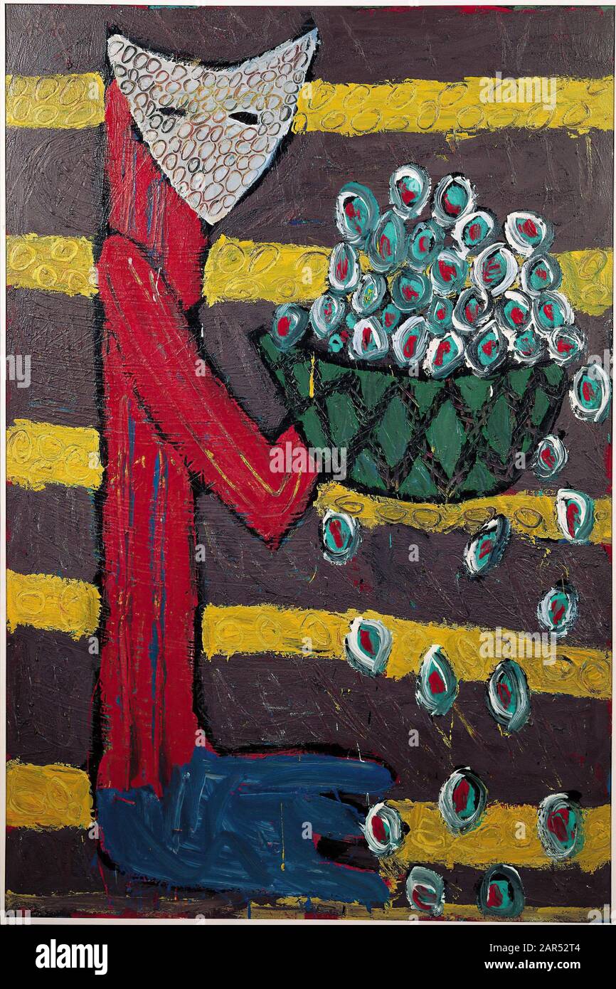 Menchu Lamas. Abstracto, 1985, 195 x 130 cm Stock Photo - Alamy