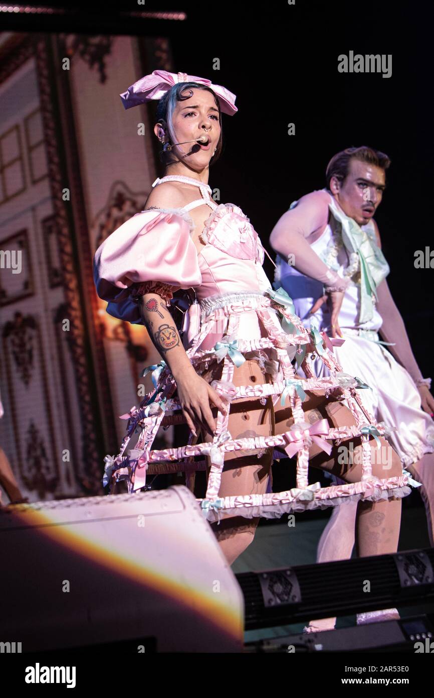 Milan Italy. 25 January 2020. The American pop singer-songwriter and ...