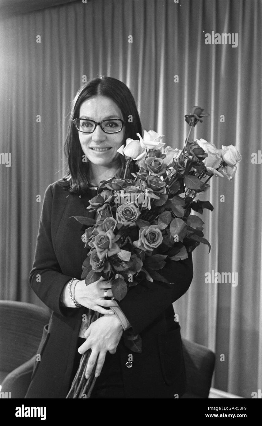 Greek French singer Nana Mouskouri with husband George Petsilas at ...