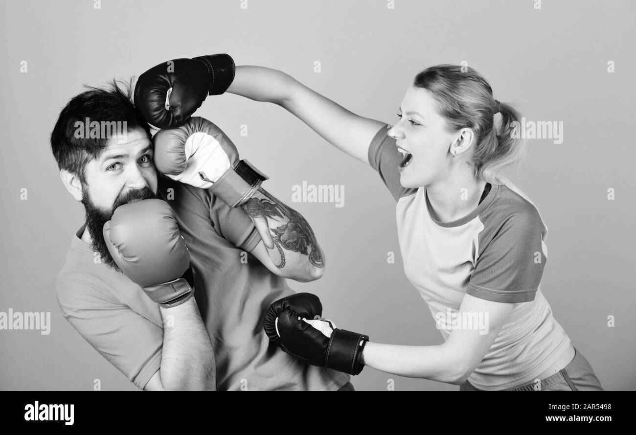 Couple boxing gloves Black and White Stock Photos & Images - Alamy
