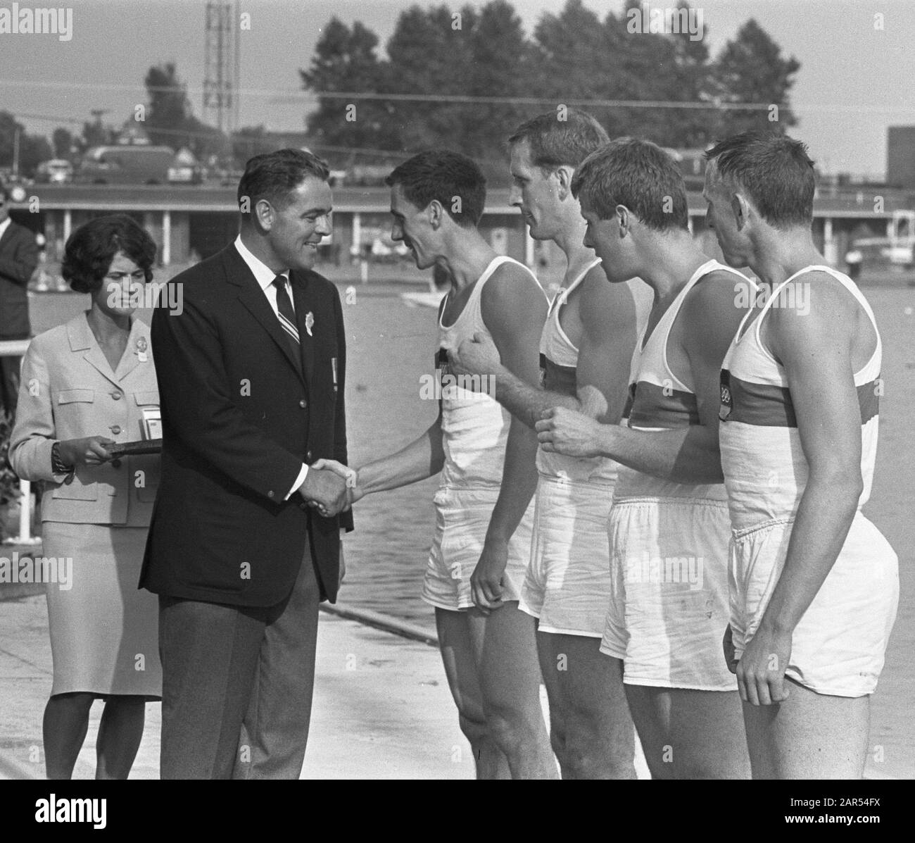 European rowing championships Bosbaan, German four without (ceremony ...