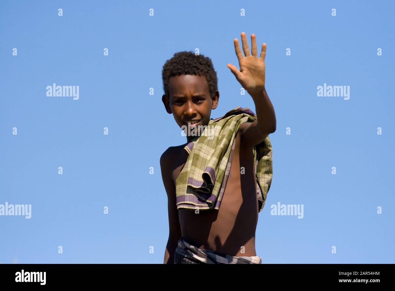 Portrait of a young Afar boy, Afar region, Ethiopia. The ancestors of ...