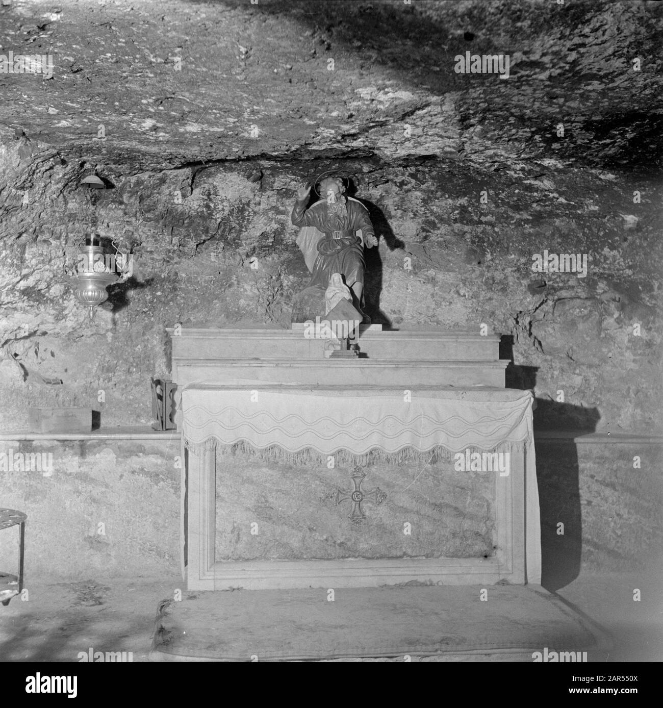 The cave of elijah Black and White Stock Photos & Images - Alamy