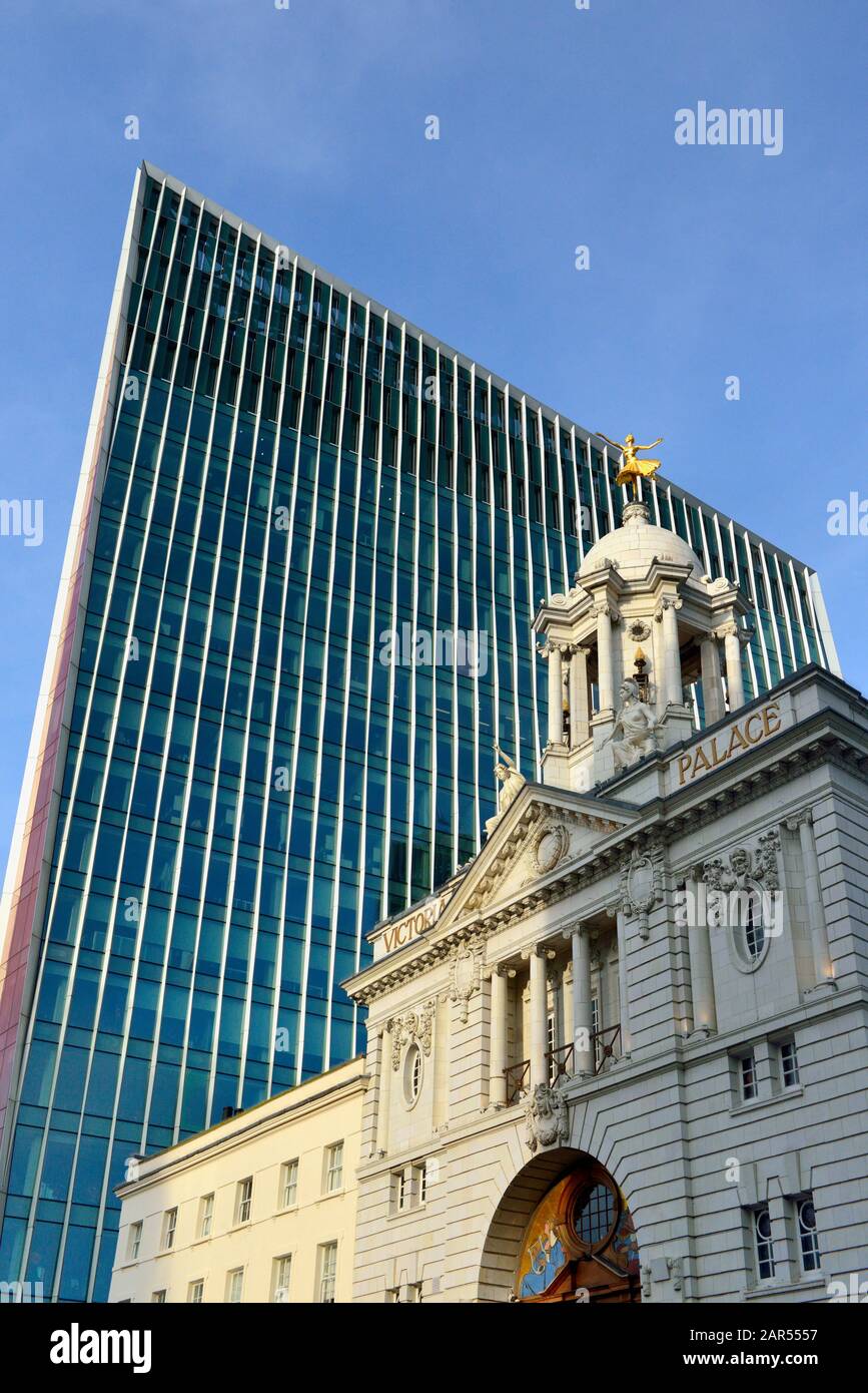 Victoria Palace Theatre in front of the Nova South building, Victoria Street, Westminster ...
