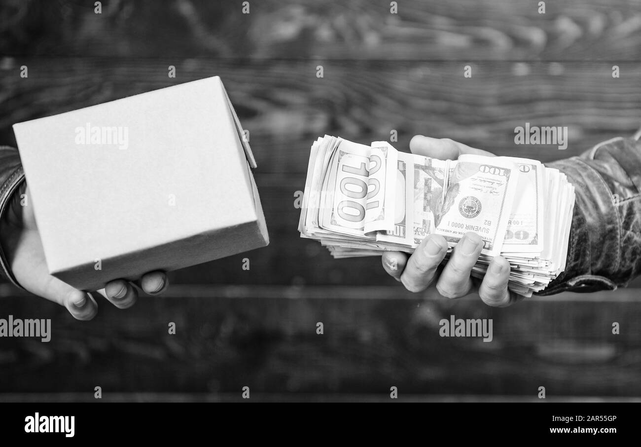 Exchange of goods Black and White Stock Photos & Images - Alamy