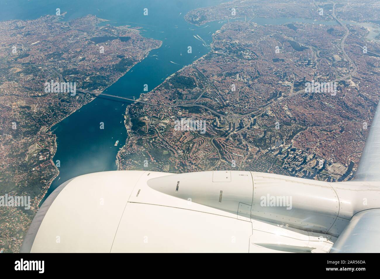 View through a passanger window of an airplane Stock Photo - Alamy