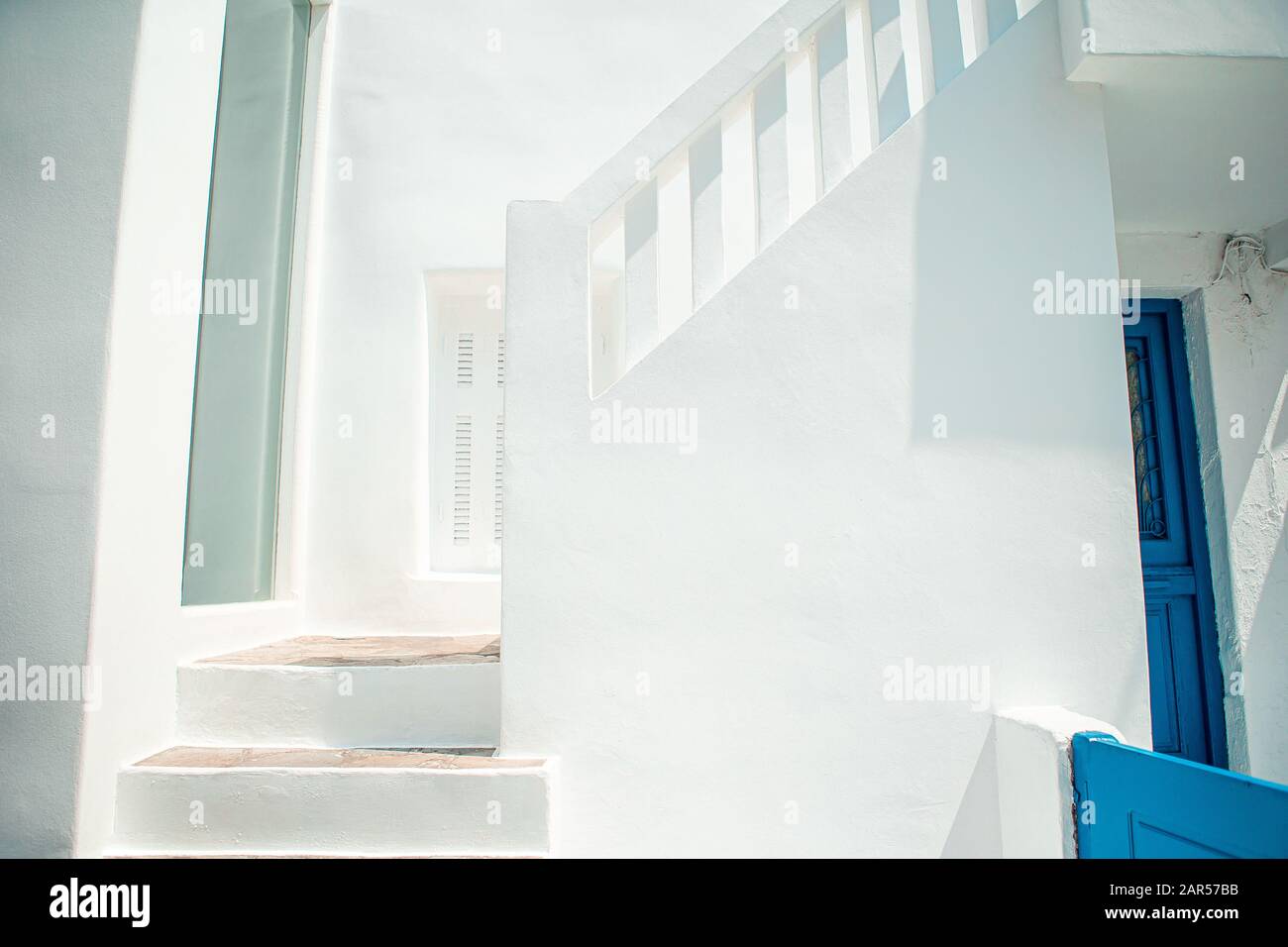 Beautiful architecture building exterior with cycladic style Stock ...