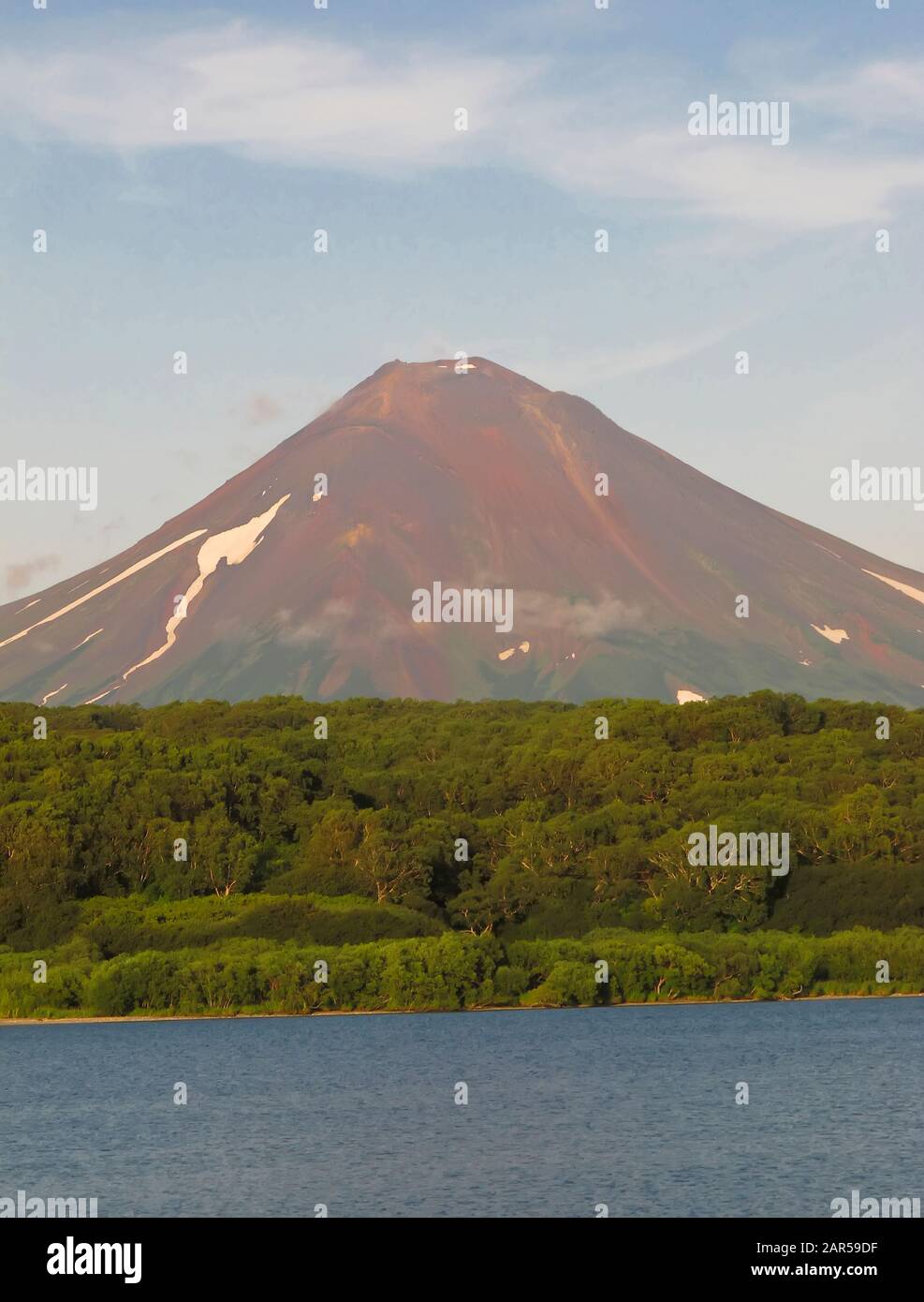 Ilynsky volcano. Kurile lake. Kamchatka. Siberia. Russia Stock Photo ...