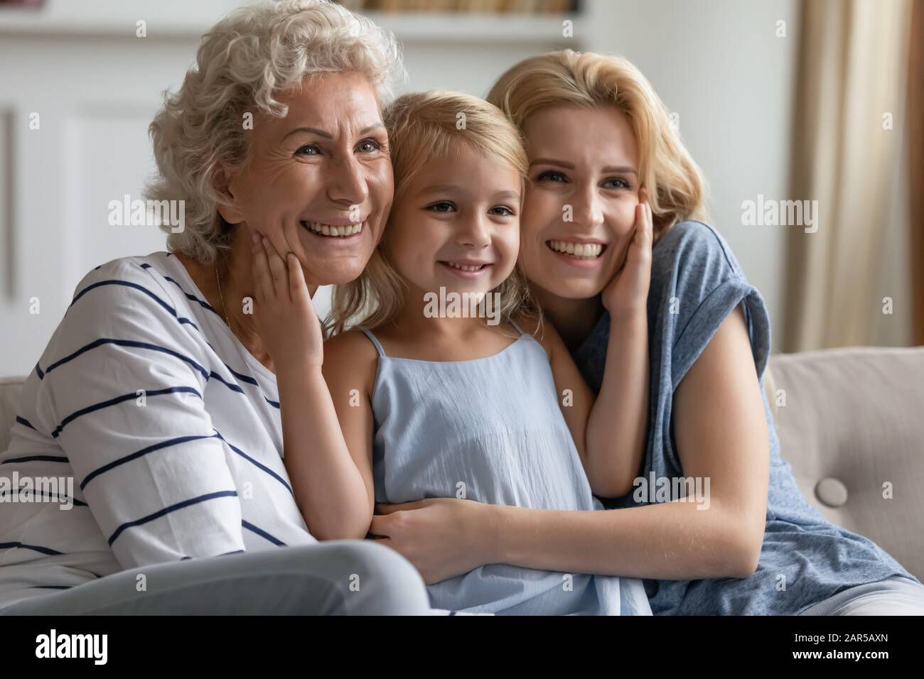 Three generation women bonding, enjoying spending time together Stock ...