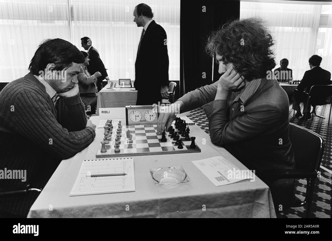 IBM Chess Tournament Amsterdam; Timman (right) against Ribli (left ...