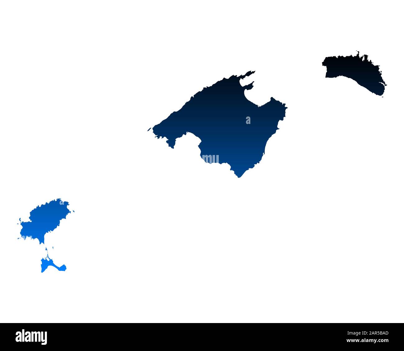 Map of Balearic Islands Stock Photo - Alamy