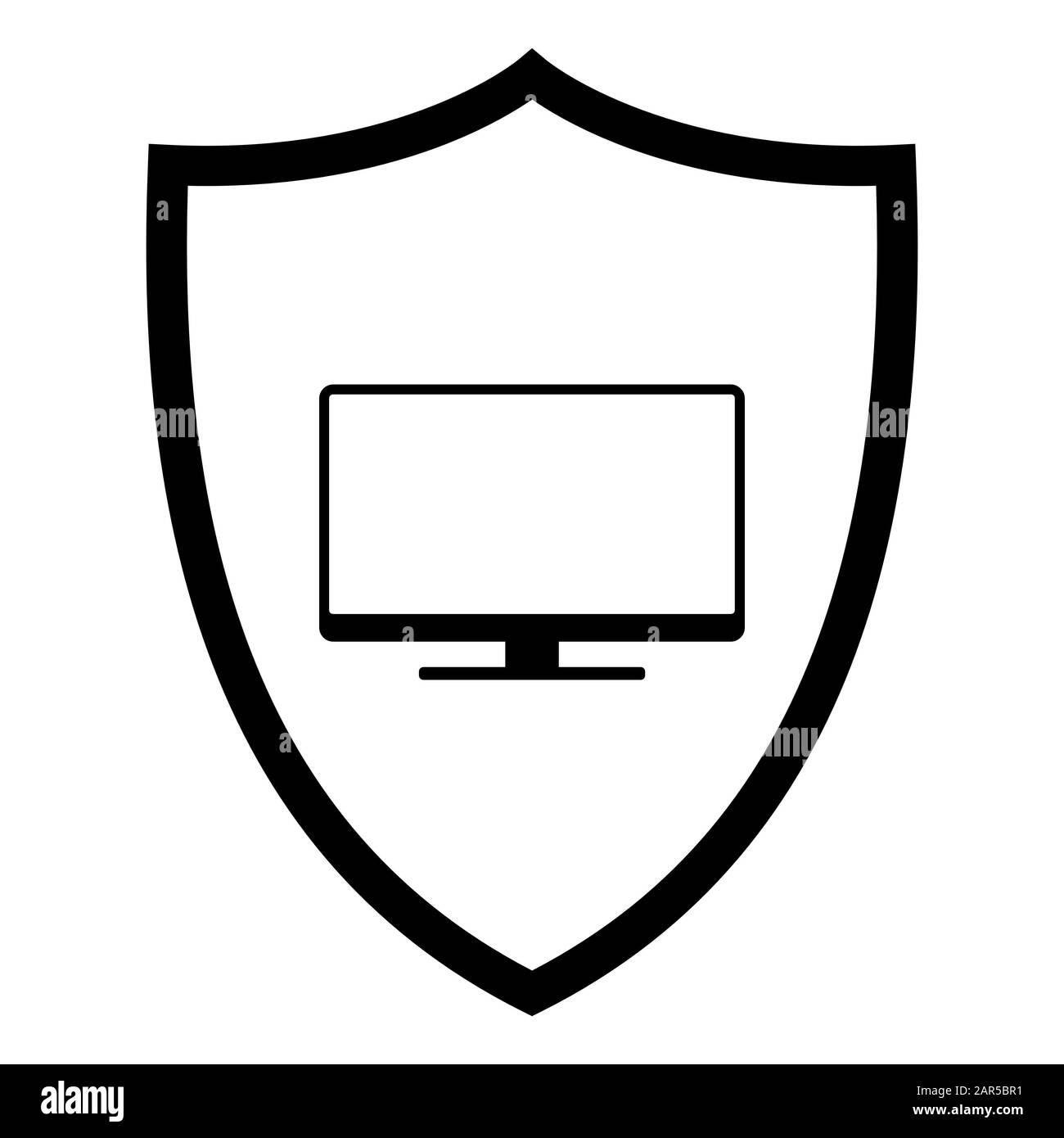 Screen and shield Stock Photo - Alamy