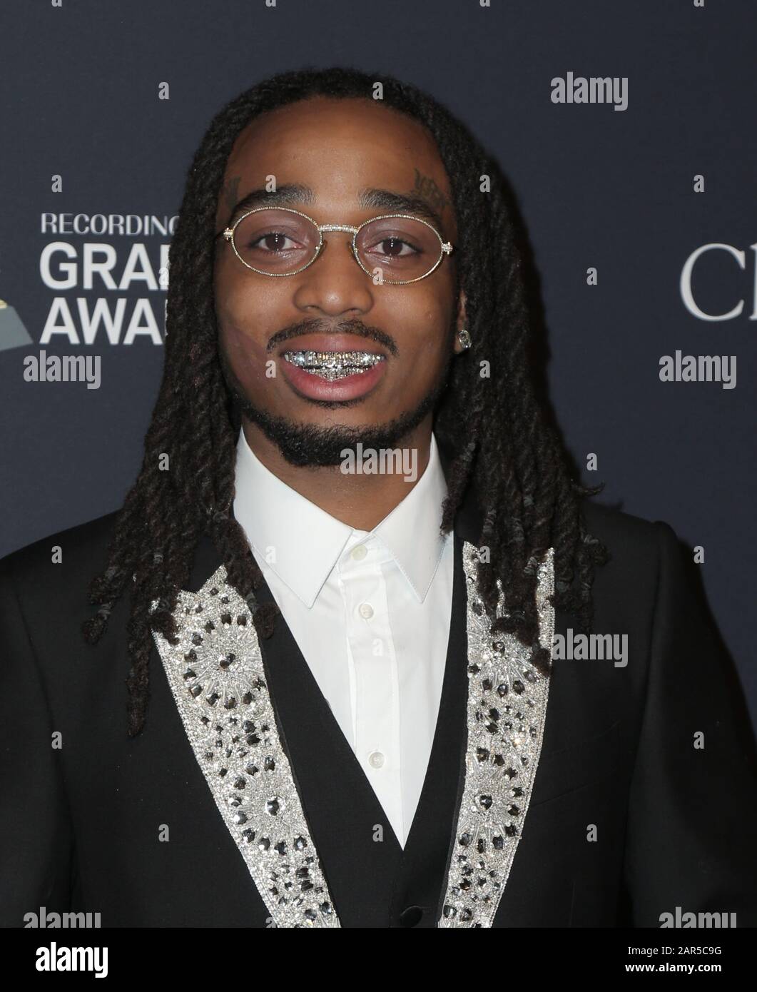 Quavo walking the red carpet at the Clive Davis' 2020 Pre-Grammy Gala ...